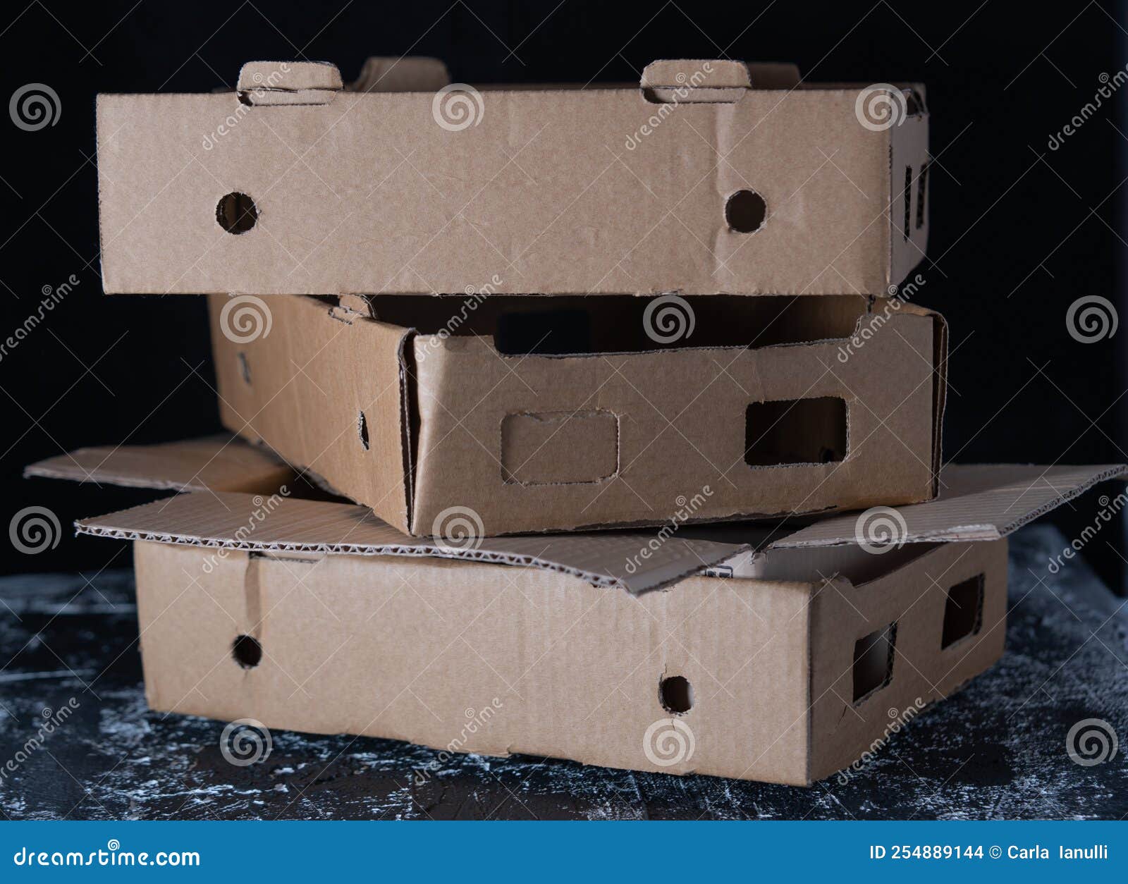 An Stack of Cardboard Boxes Stock Photo - Image of diversity, recycled ...