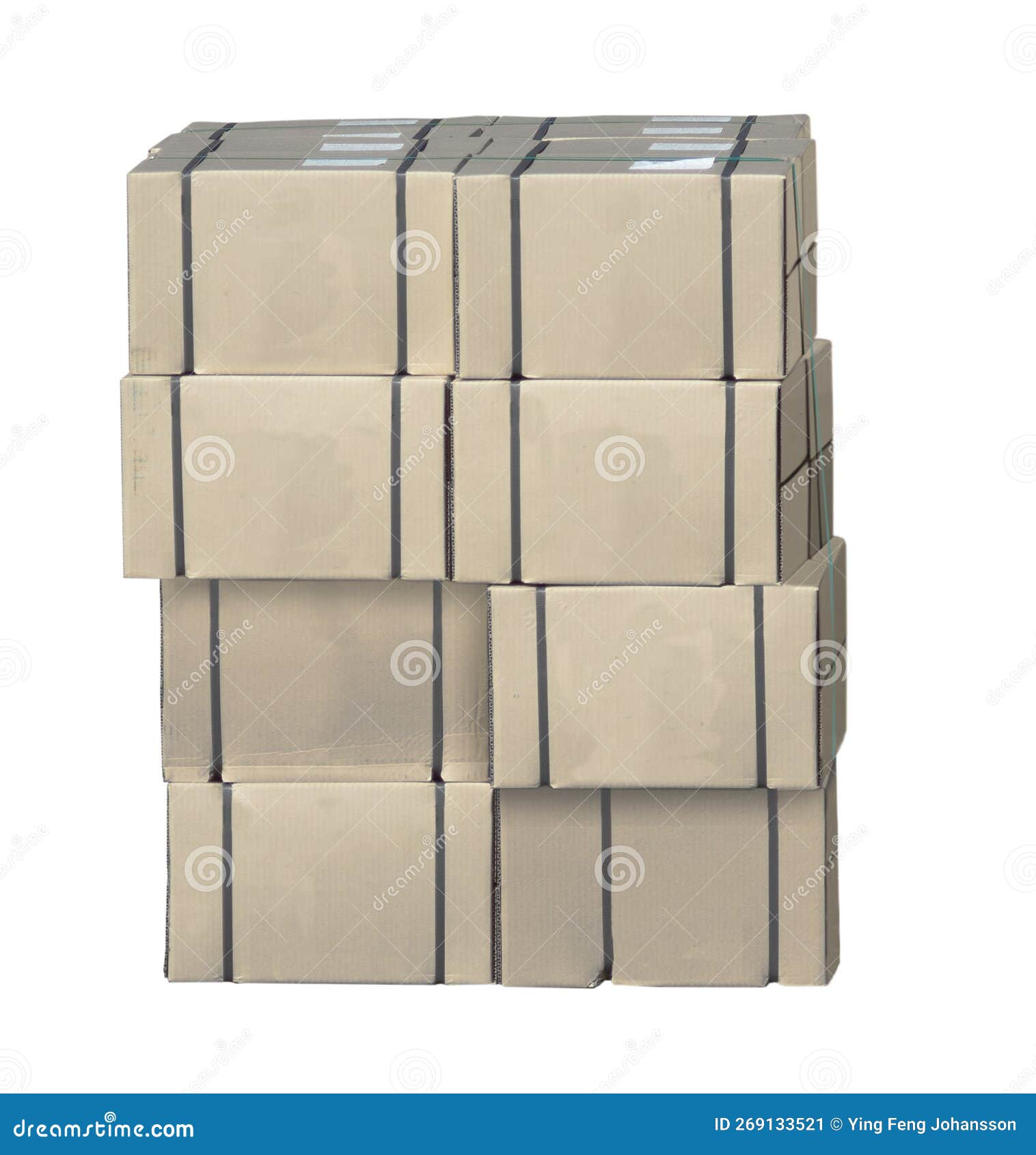Stack of cardboard boxes stock image. Image of ship - 269133521