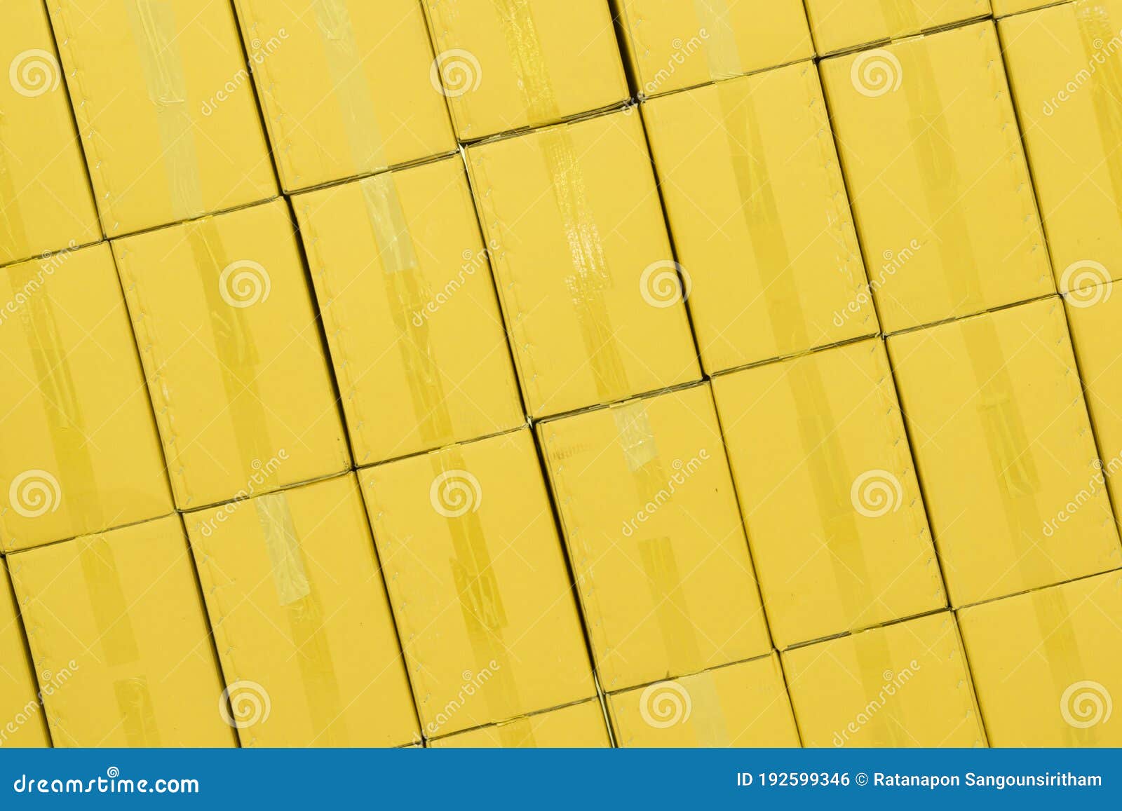 Stack of Cardboard Boxes in My Office, Yellow Box Background Stock ...