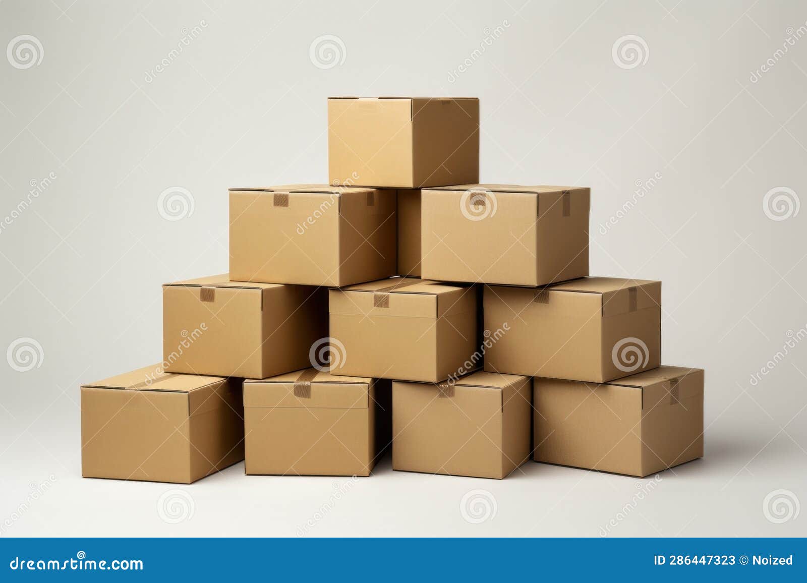 Stack of Cardboard Boxes. Storage Boxes, Cardboard Containers Stock ...