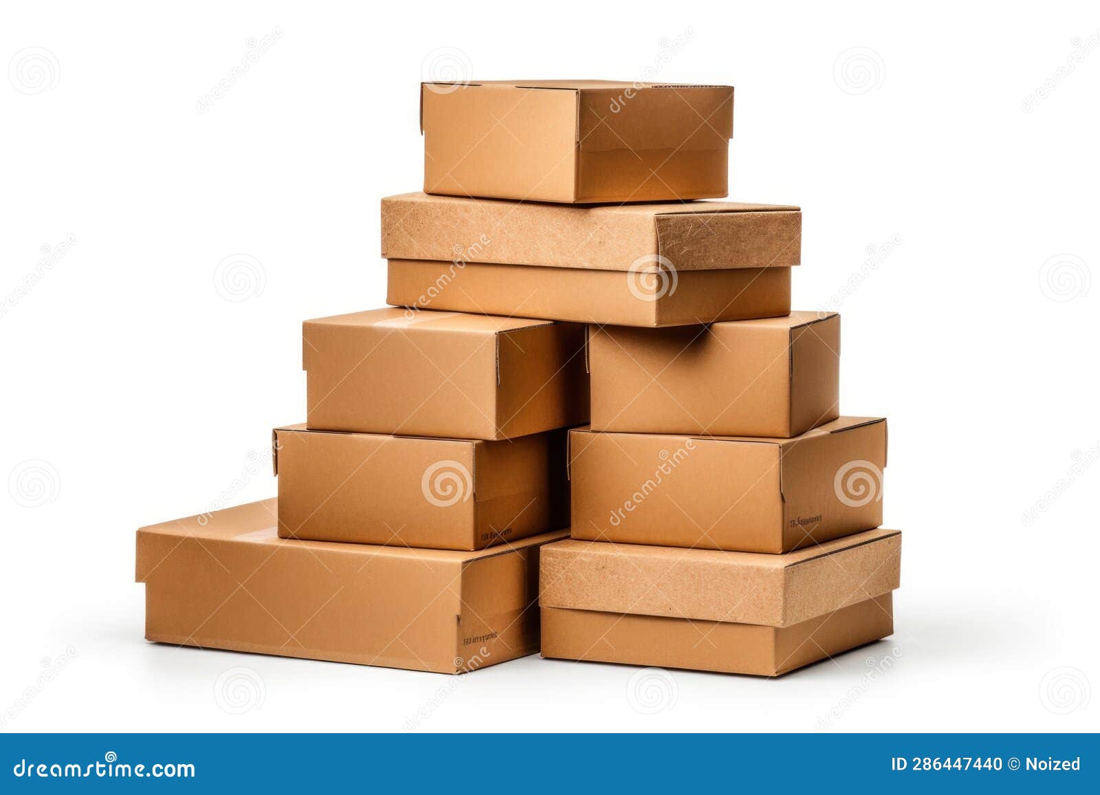 Stack of Cardboard Boxes. Storage Boxes, Cardboard Containers Stock ...