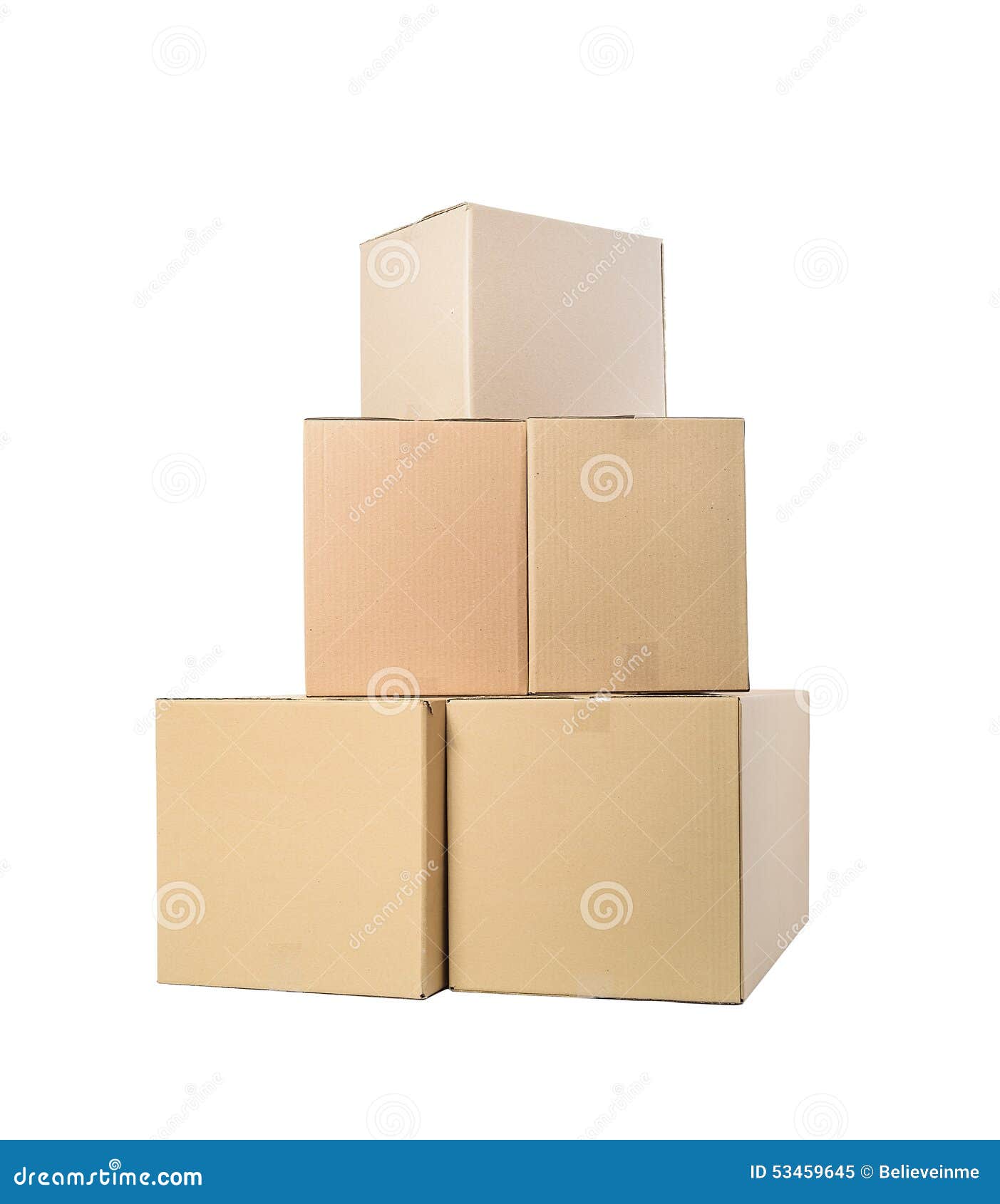 Stack of cardboard boxes stock image. Image of gift, deliver - 53459645