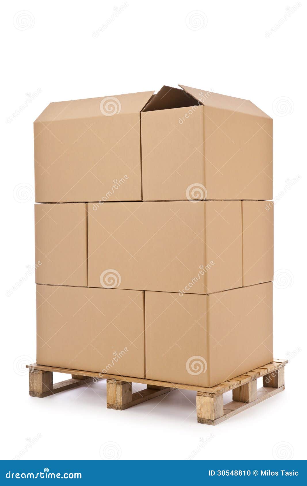 Stack of cardboard boxes stock photo. Image of container - 30548810