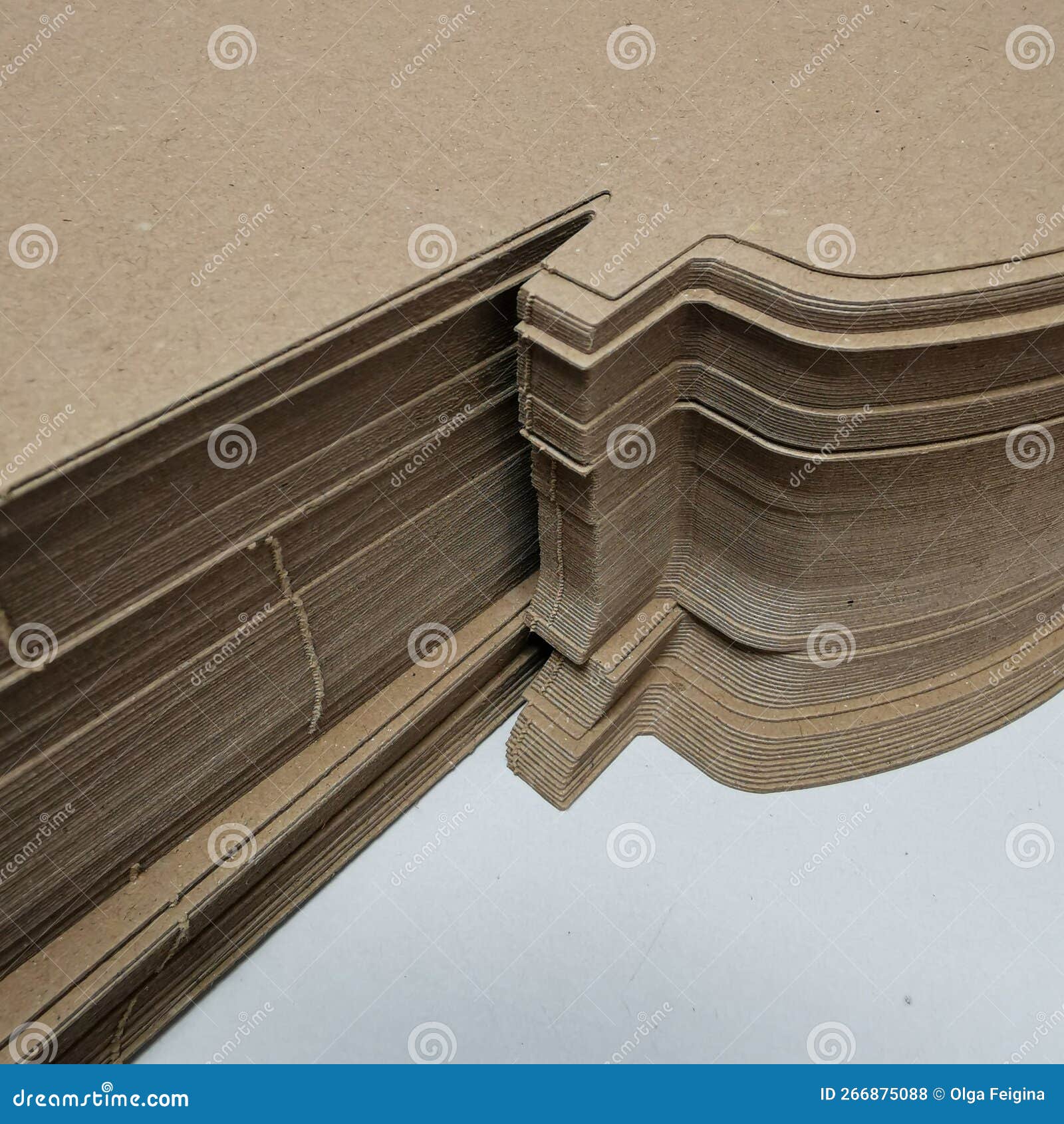 Stack of Cardboard Brown Packaging Material. Stock Photo - Image of ...