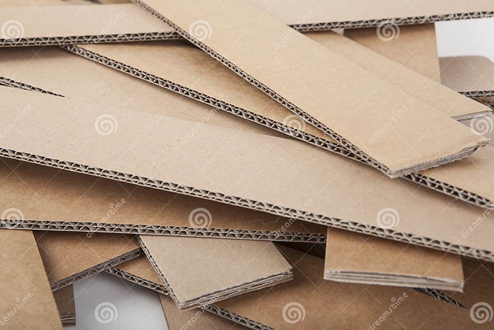 A Stack of Cardboard Forms Made of Corrugated Cardboard Stock Image ...