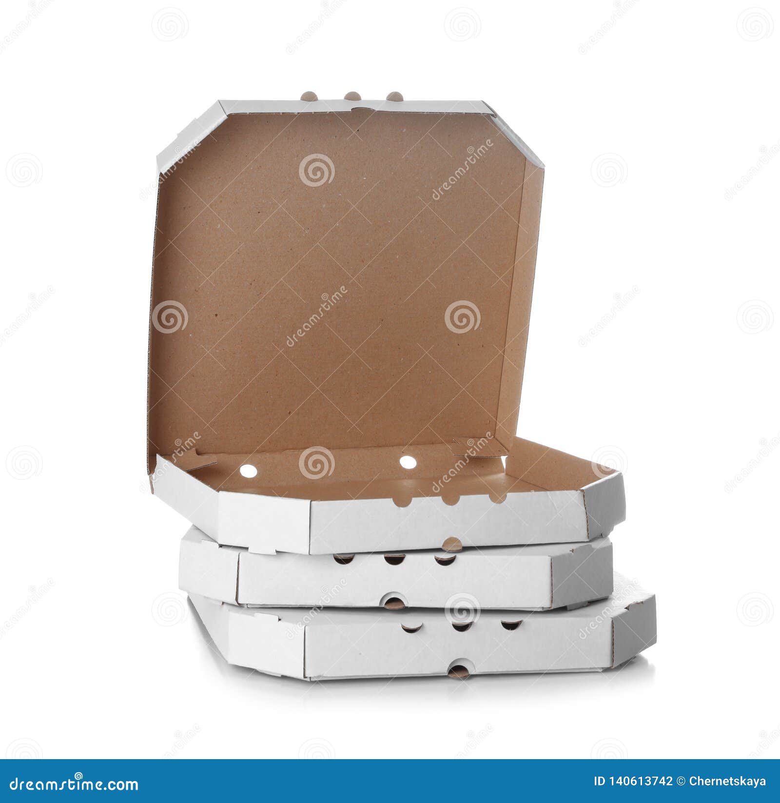 Stack of Cardboard Pizza Boxes Stock Photo - Image of background ...