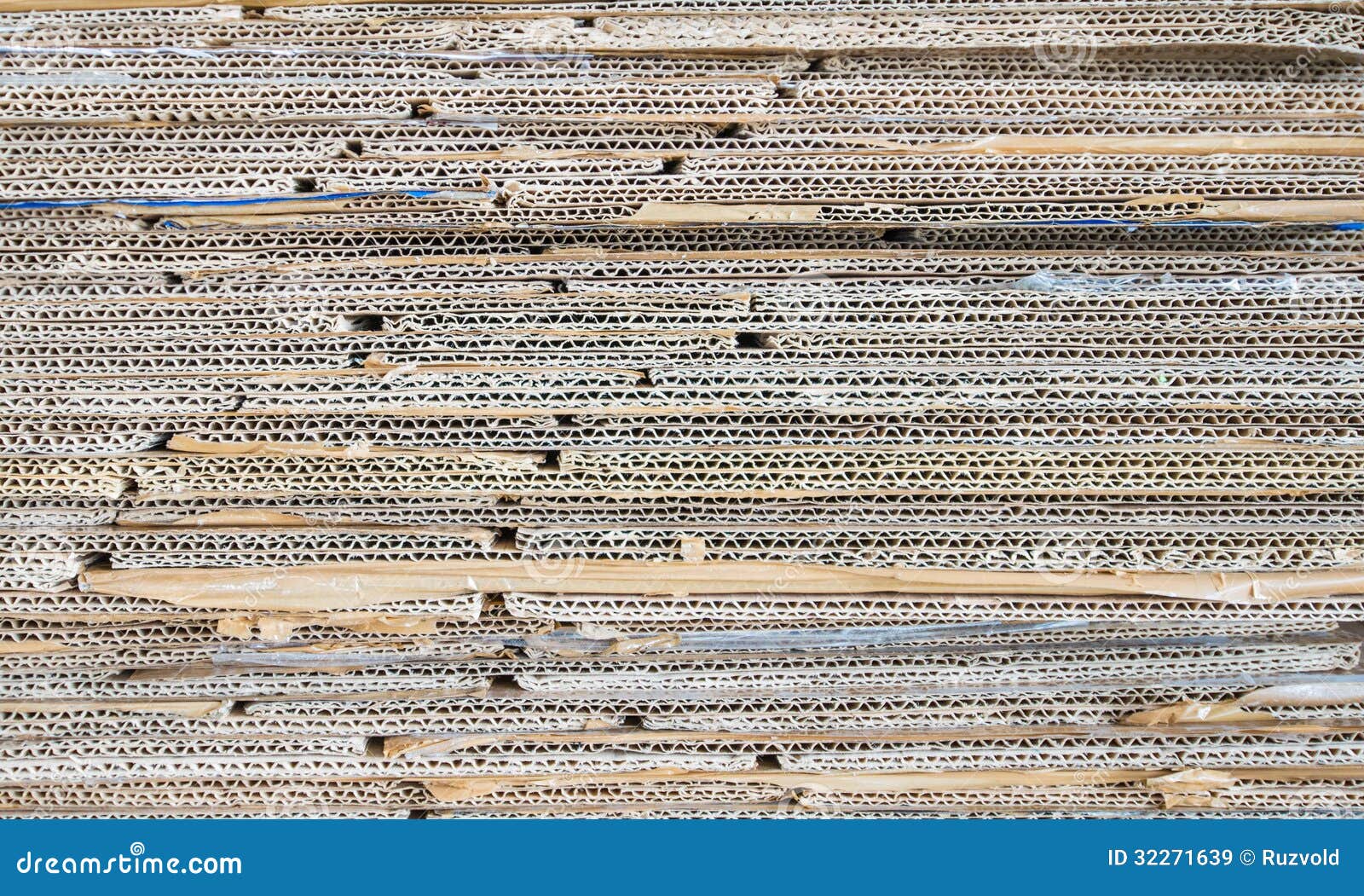 A Cardboard Sheets In Stack. Perforated Sheets Of Corrugated Cardboard ...