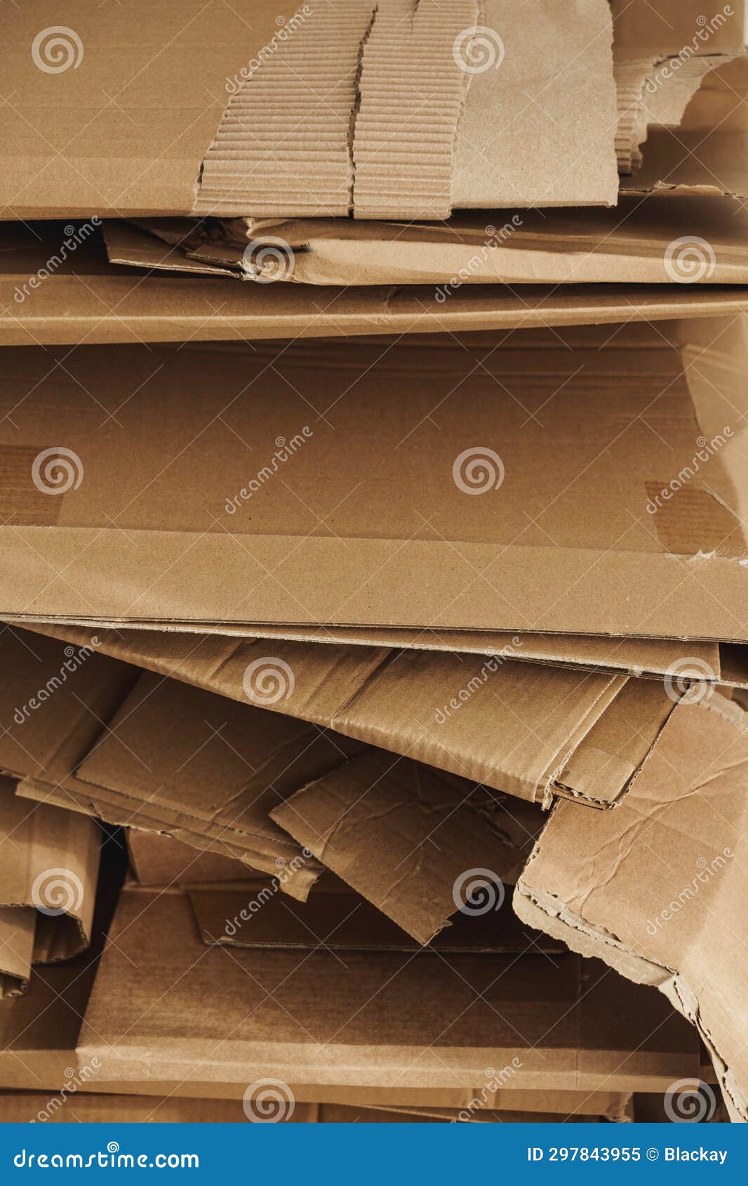 Stack of Cardboard Waste. Concepts of Paper Recycling and Waste Sorting ...