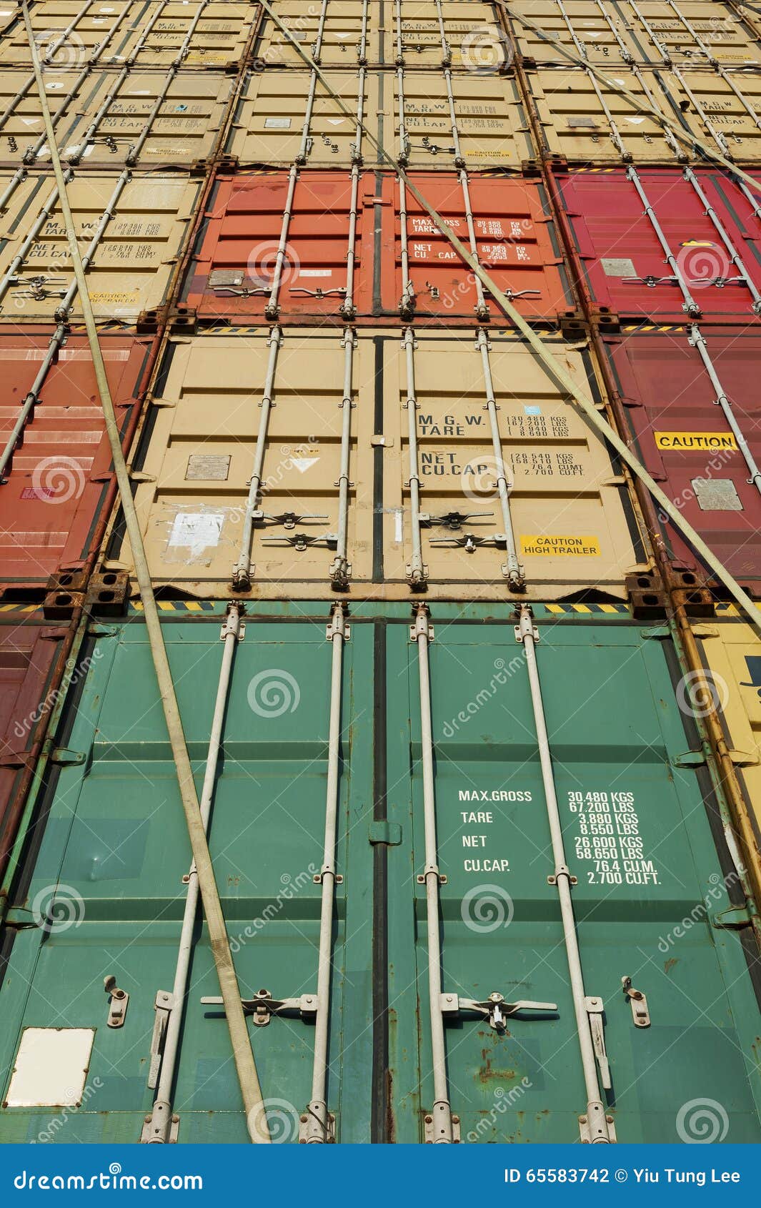Stack Cargo Containers At Docks Stock Photo | CartoonDealer.com #57485688