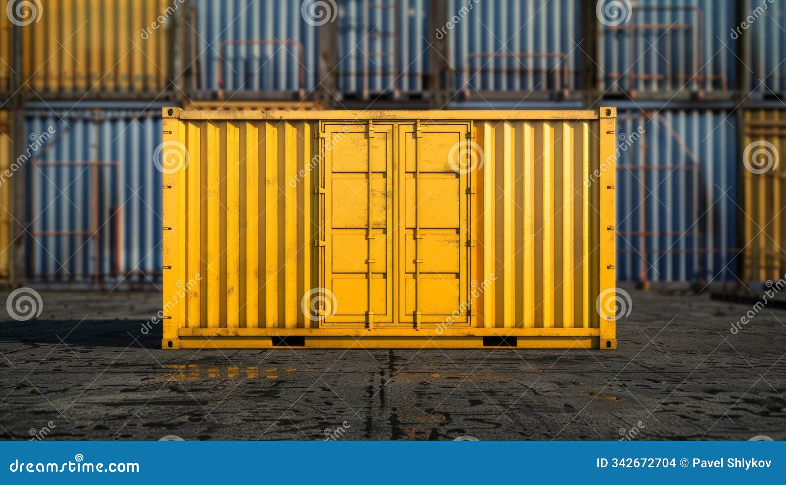 Stack of Cargo Containers at the Docks Stock Photo - Image of freight ...