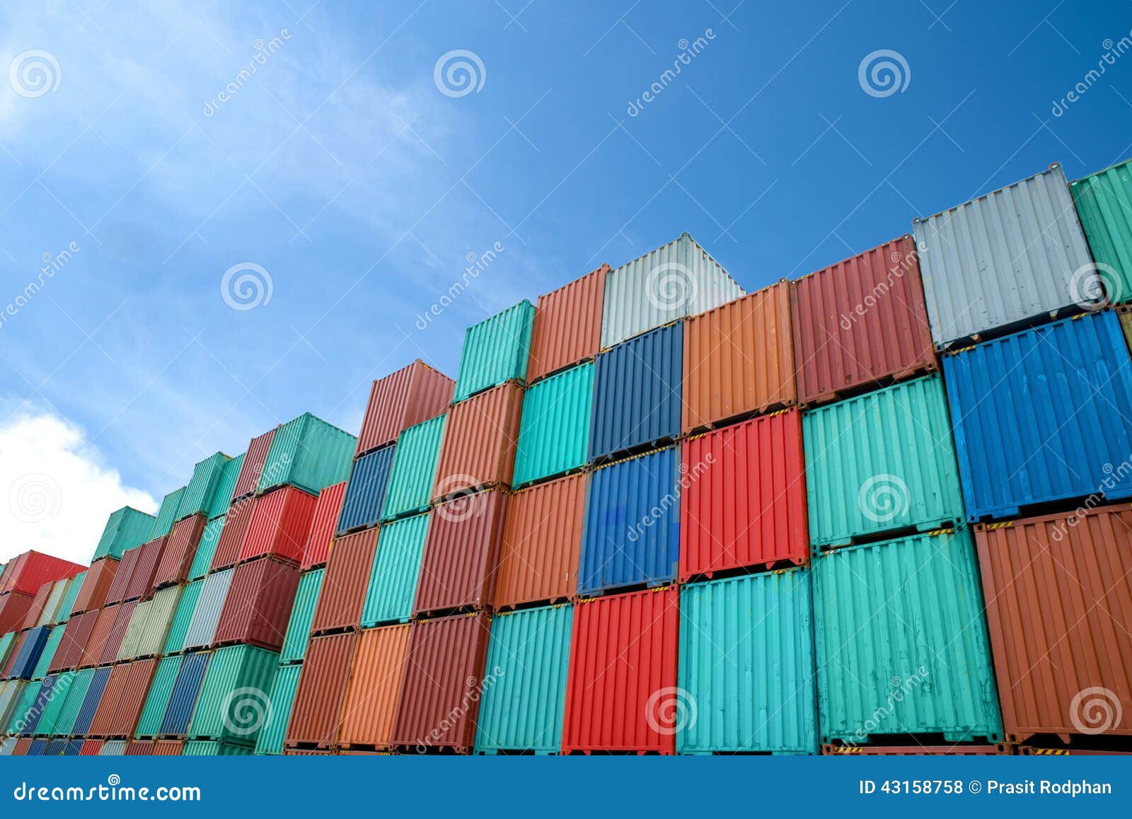 Stack Of Cargo Freight Container Royalty-Free Stock Photography ...