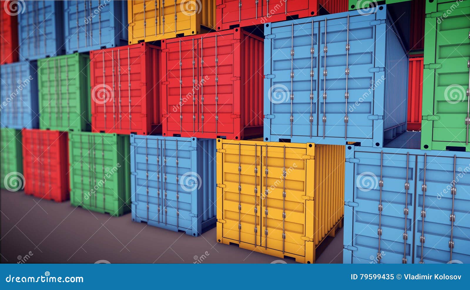 Stack of Cargo Containers at the Docks Stock Illustration ... Stack of Cargo Containers at the Docks Stock Illustration ...