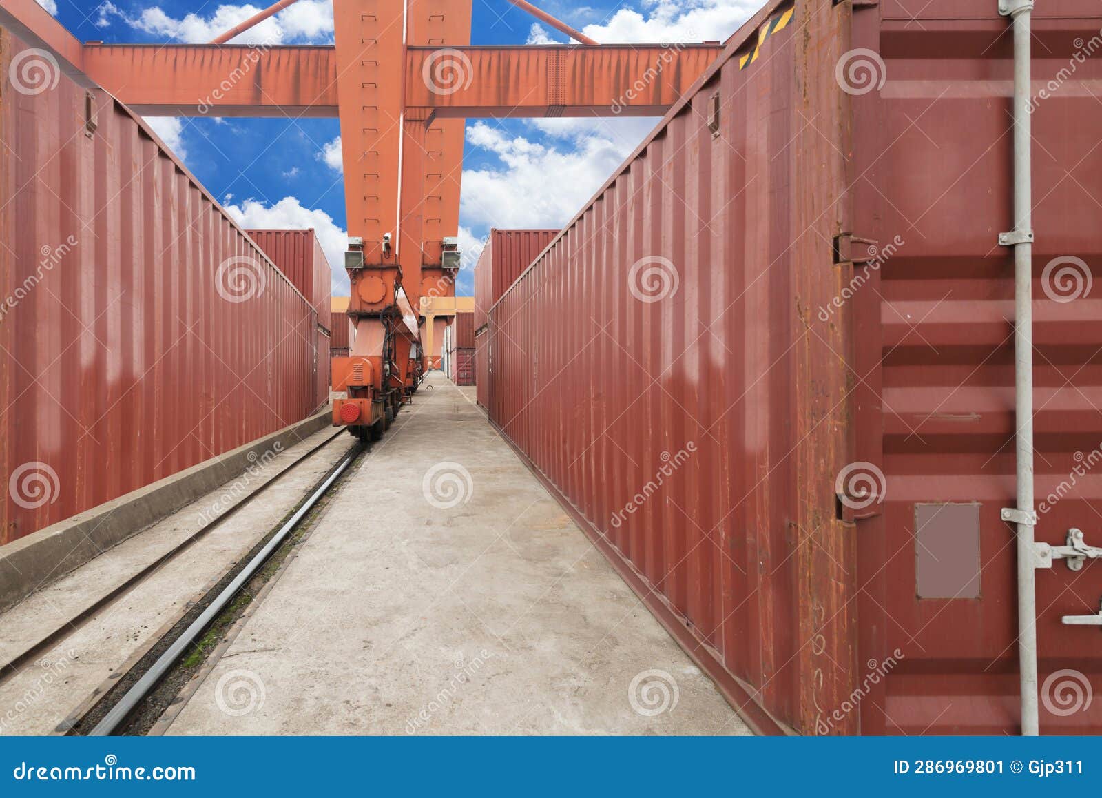 Stack of Cargo Containers at the Docks Stock Image - Image of loading ...