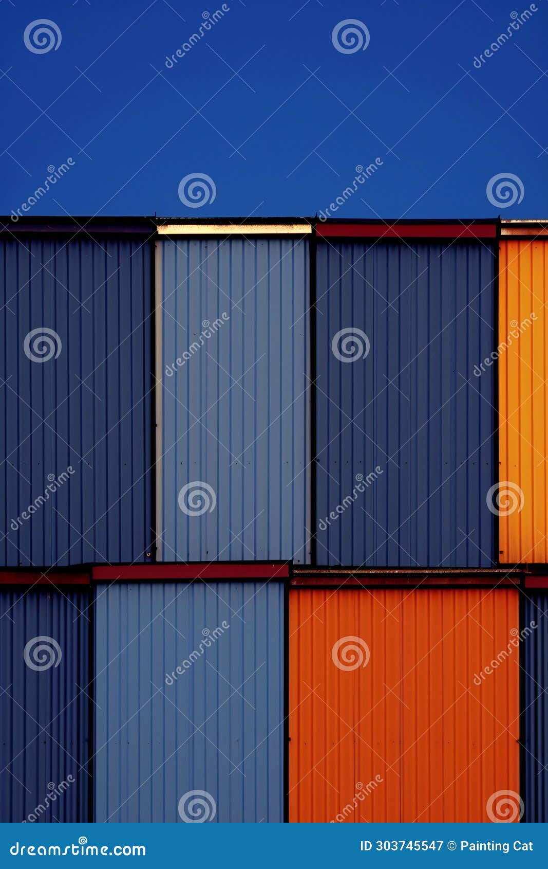 Stack Of Cargo Containers At The Docks Stock Image | CartoonDealer.com ...