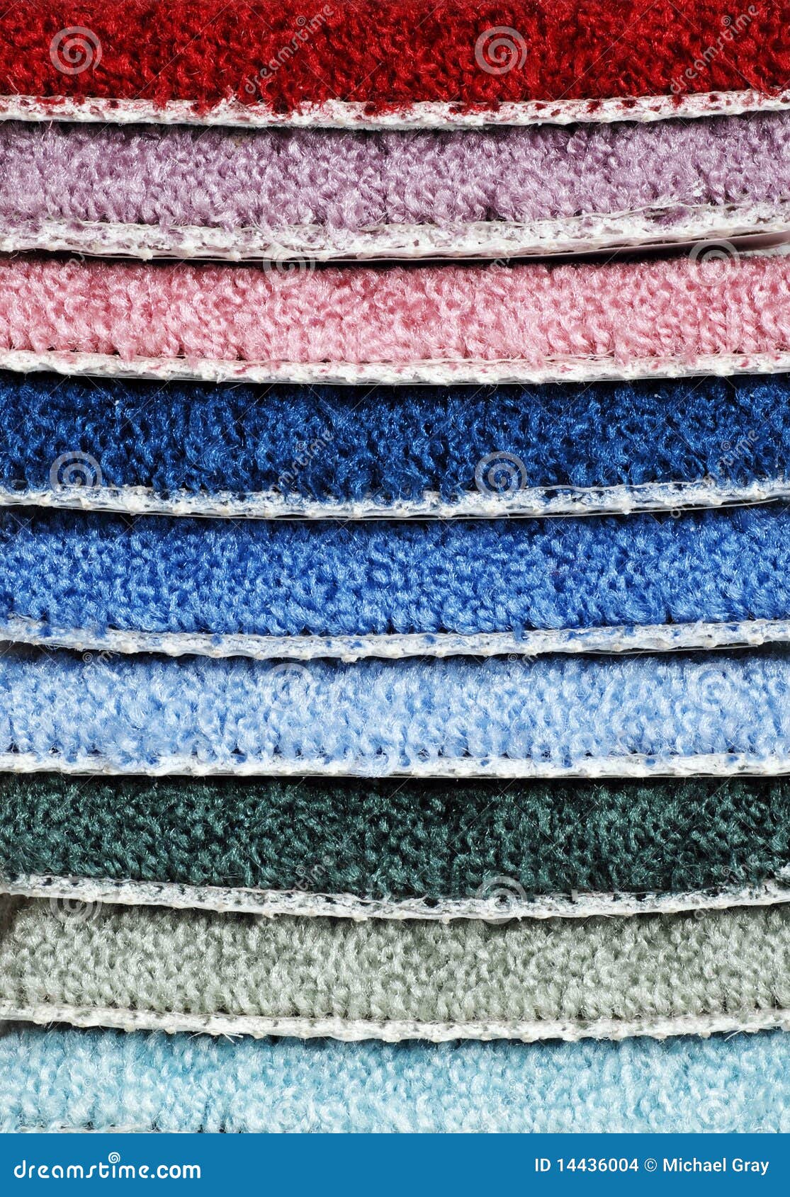 Stack of carpet samples stock photo. Image of pile, purple - 14436004
