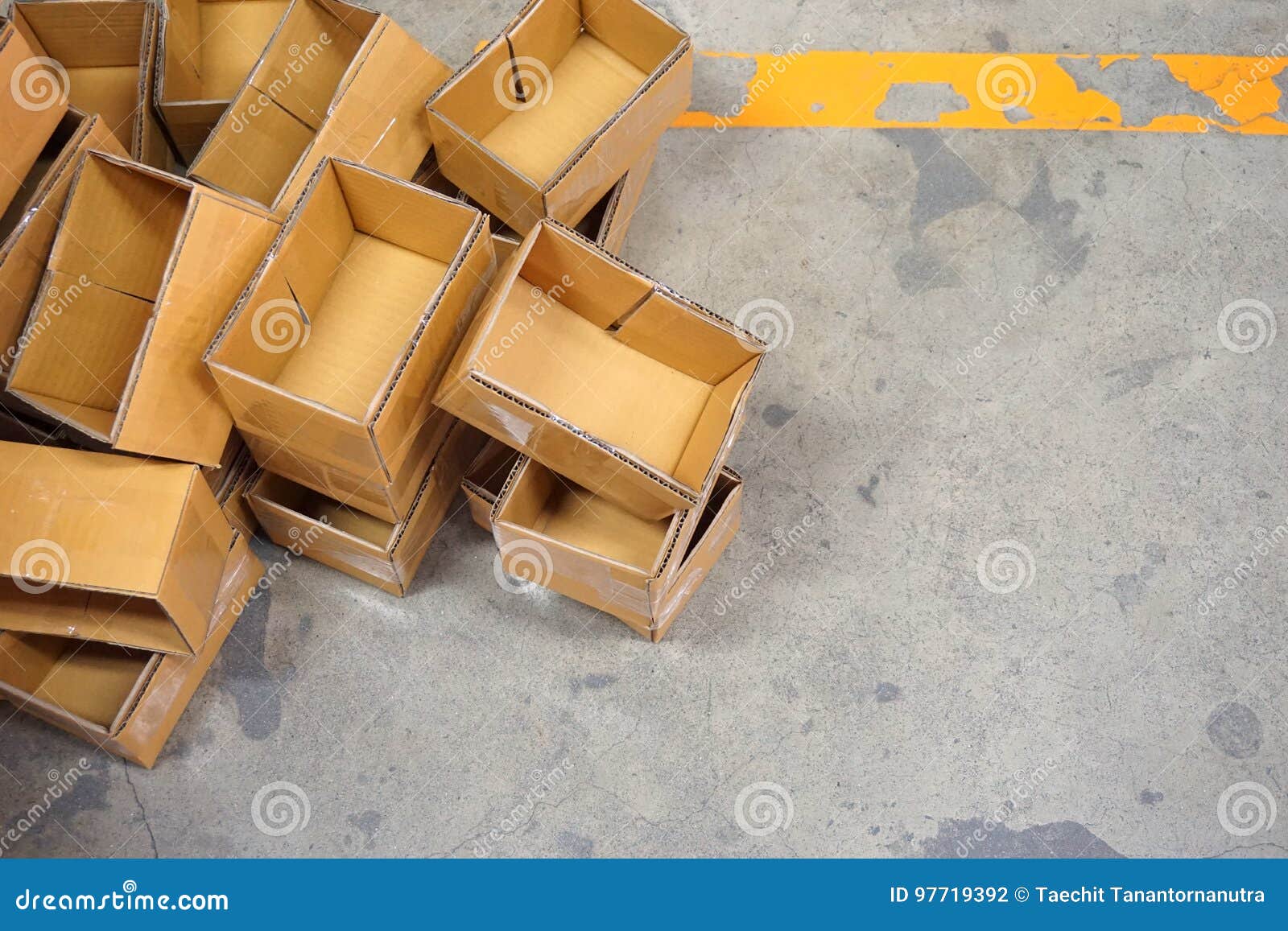 Stack of carton box stock photo. Image of group, brown - 97719392