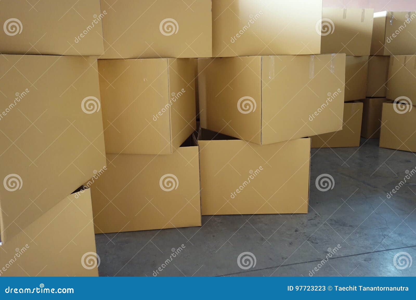 Stack of carton box stock image. Image of goods, carton - 97723223