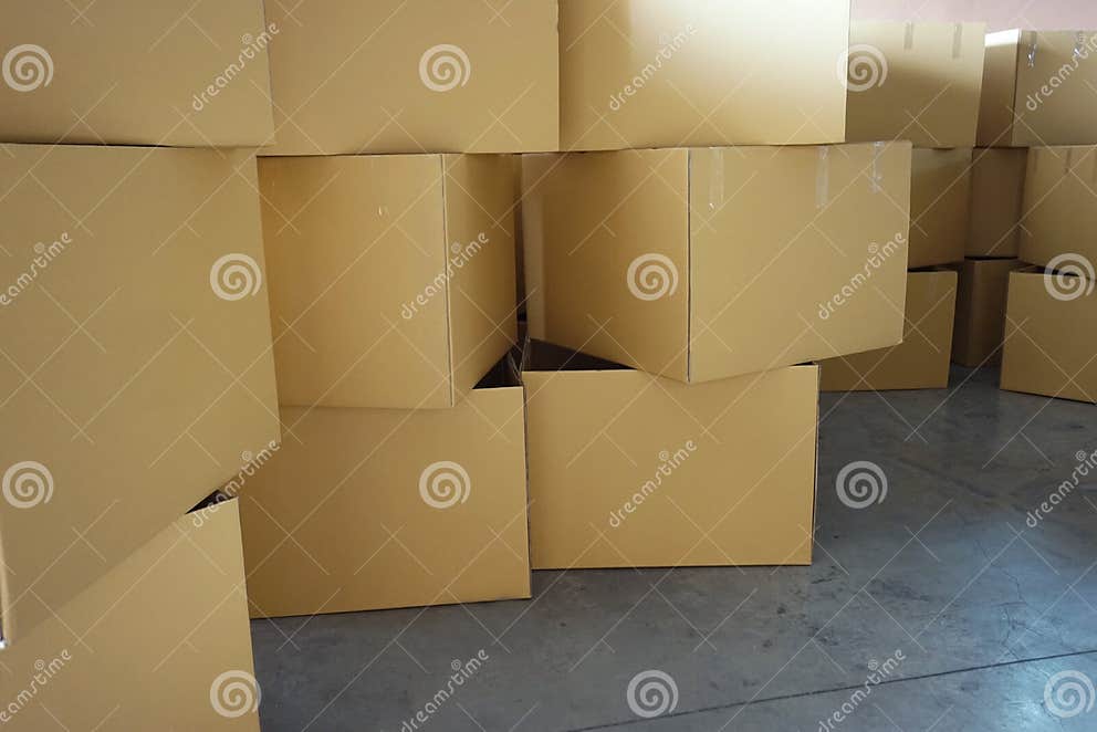 Stack of carton box stock image. Image of goods, carton - 97723223