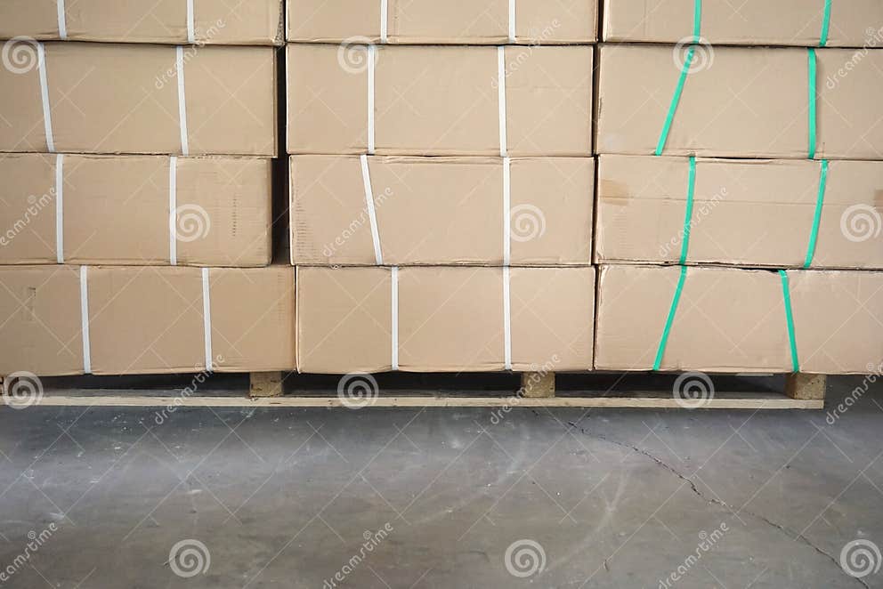 Stack of carton box stock image. Image of packing, carton - 111896797