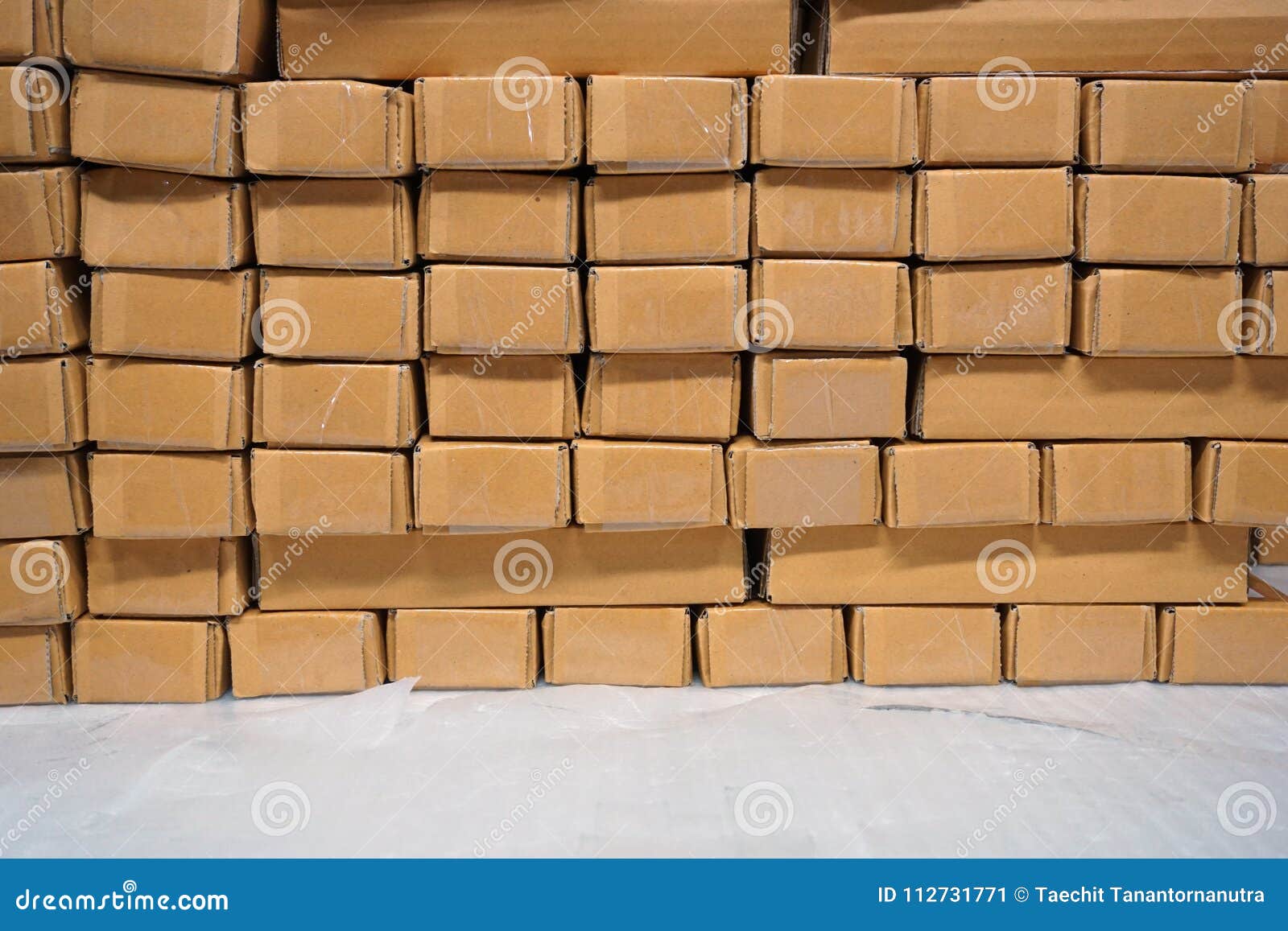 Stack of carton box stock image. Image of brown, packaging - 112731771