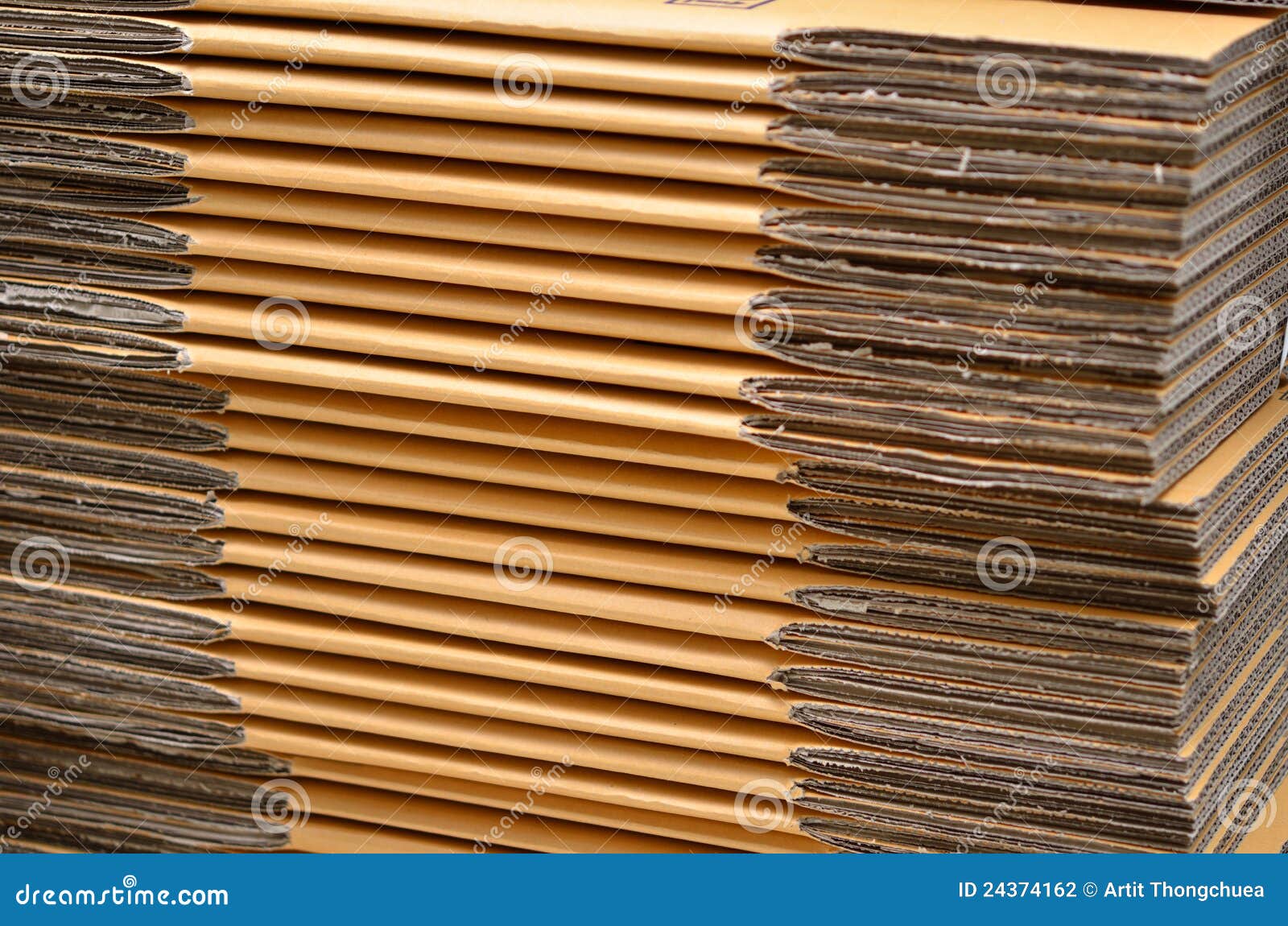 Stack of Carton Boxes Package Stock Photo - Image of board, delivery ...