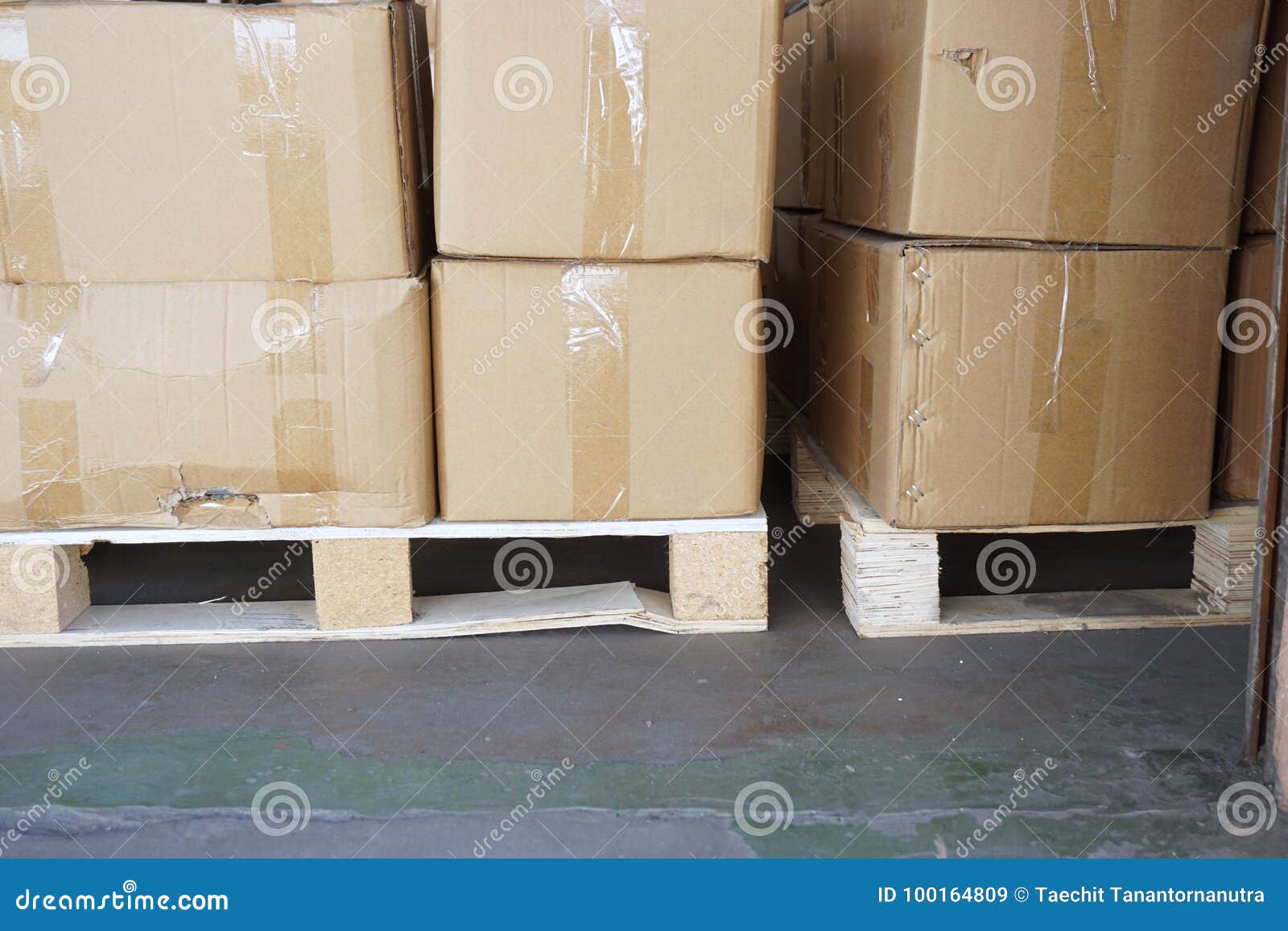 Stack of carton box stock image. Image of product, place - 100164809