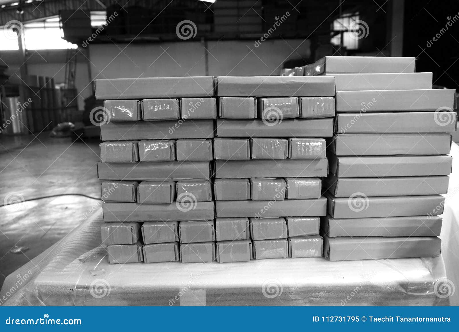 Stack of carton box stock image. Image of retail, carton - 112731795