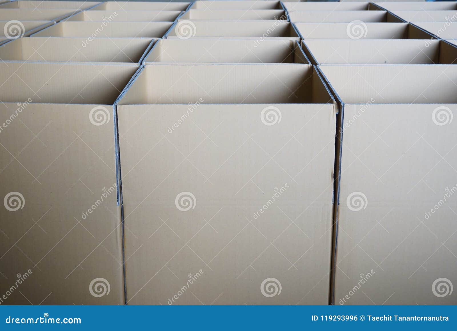 Stack of carton box stock photo. Image of factory, packing - 119293996