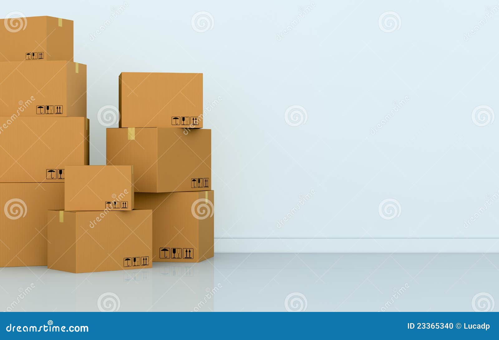 Stack of cartons stock illustration. Illustration of storage - 23365340