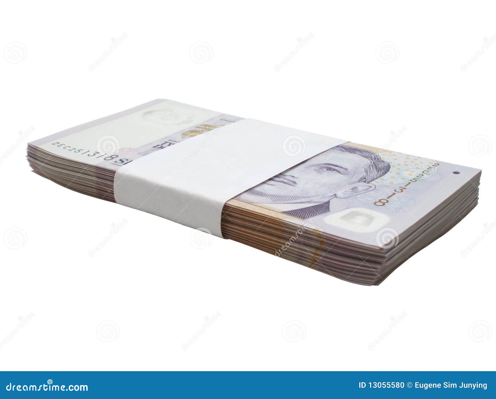Stack of cash stock photo. Image of currency, white, success - 13055580