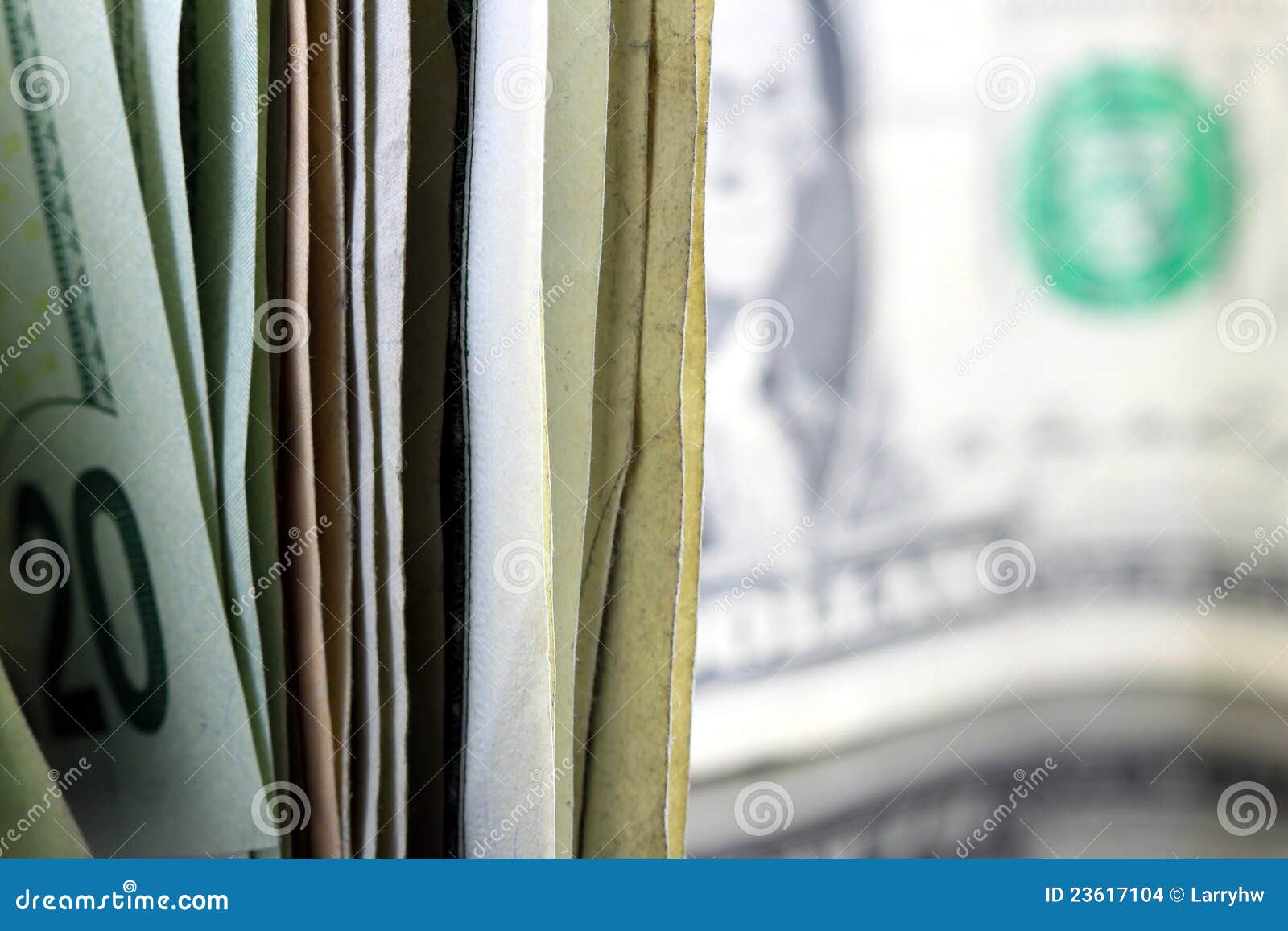 Stack of Cash Standing on End Stock Photo - Image of cash, refund: 23617104