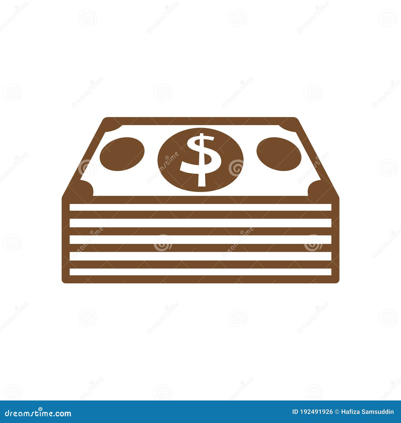 Stack of Cash. Vector Illustration Decorative Design Stock Vector ...