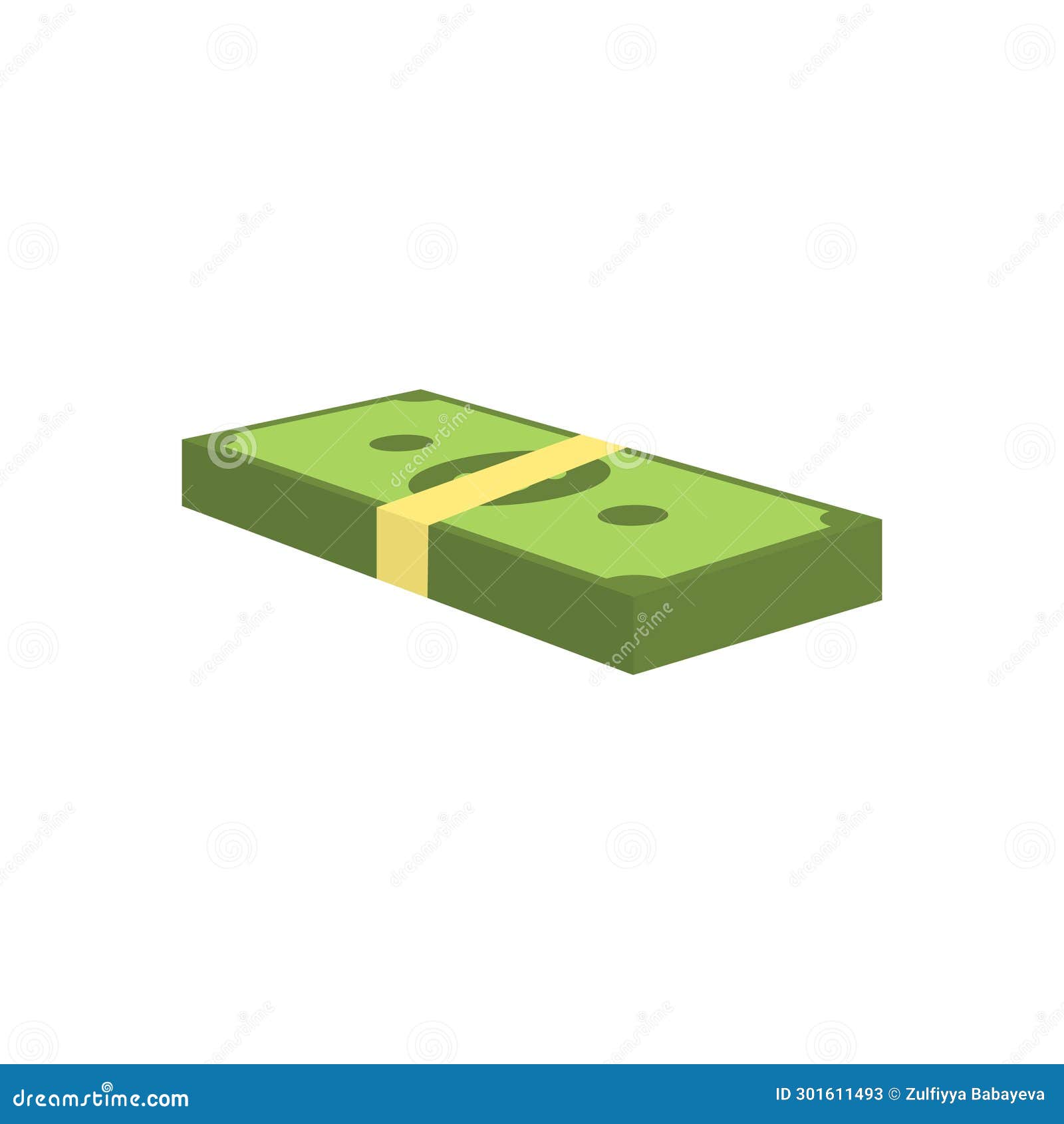 Stack of Cash Vector on White Background. Stock Illustration ...
