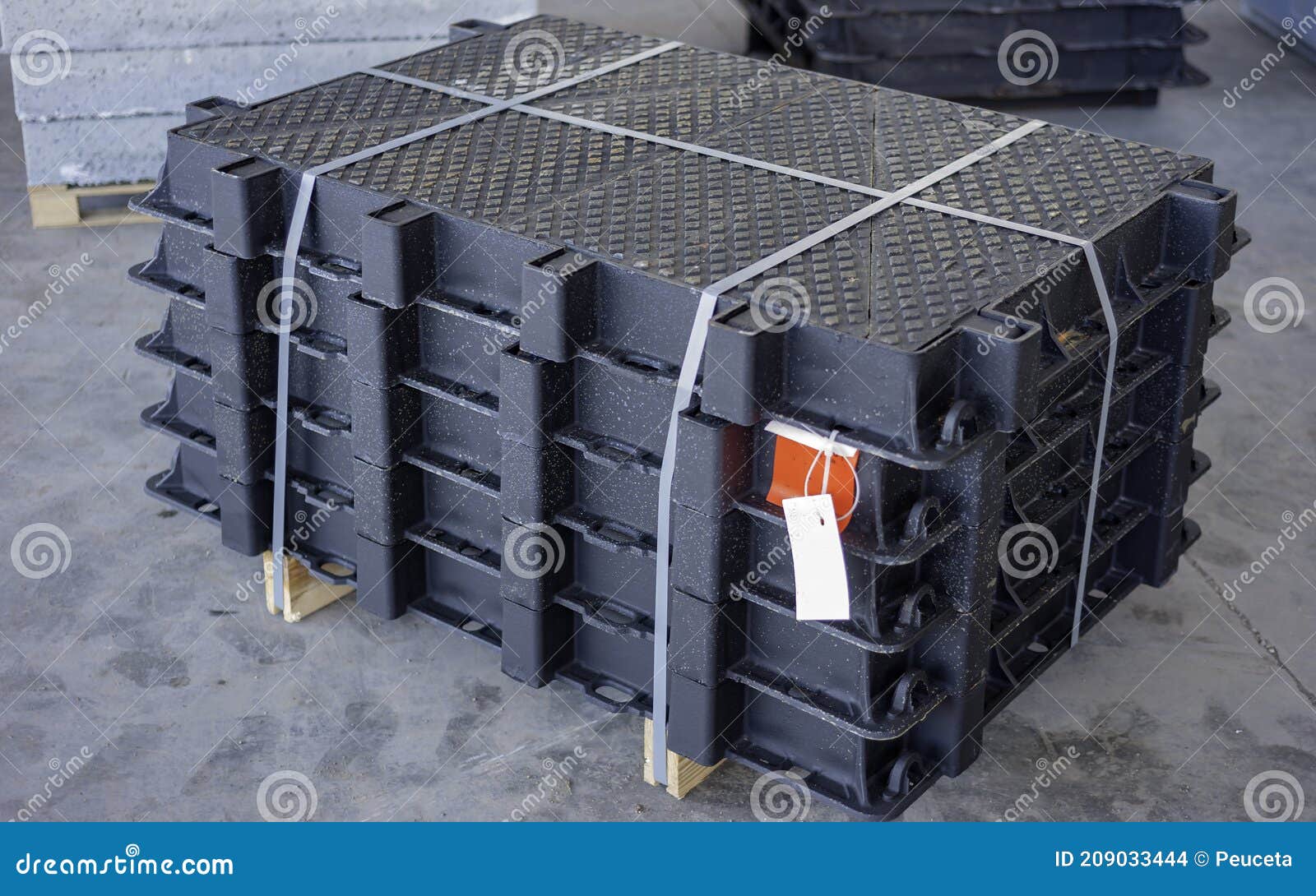 Stack Of Cast Iron Manhole For Manhole Cover Sewer Stock Photography ...