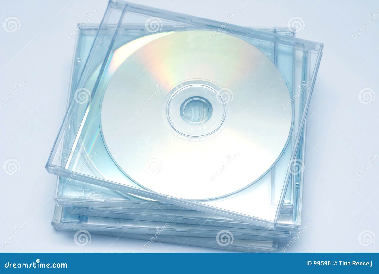 Stack of CD stock photo. Image of digital, recordable, colorful - 99590