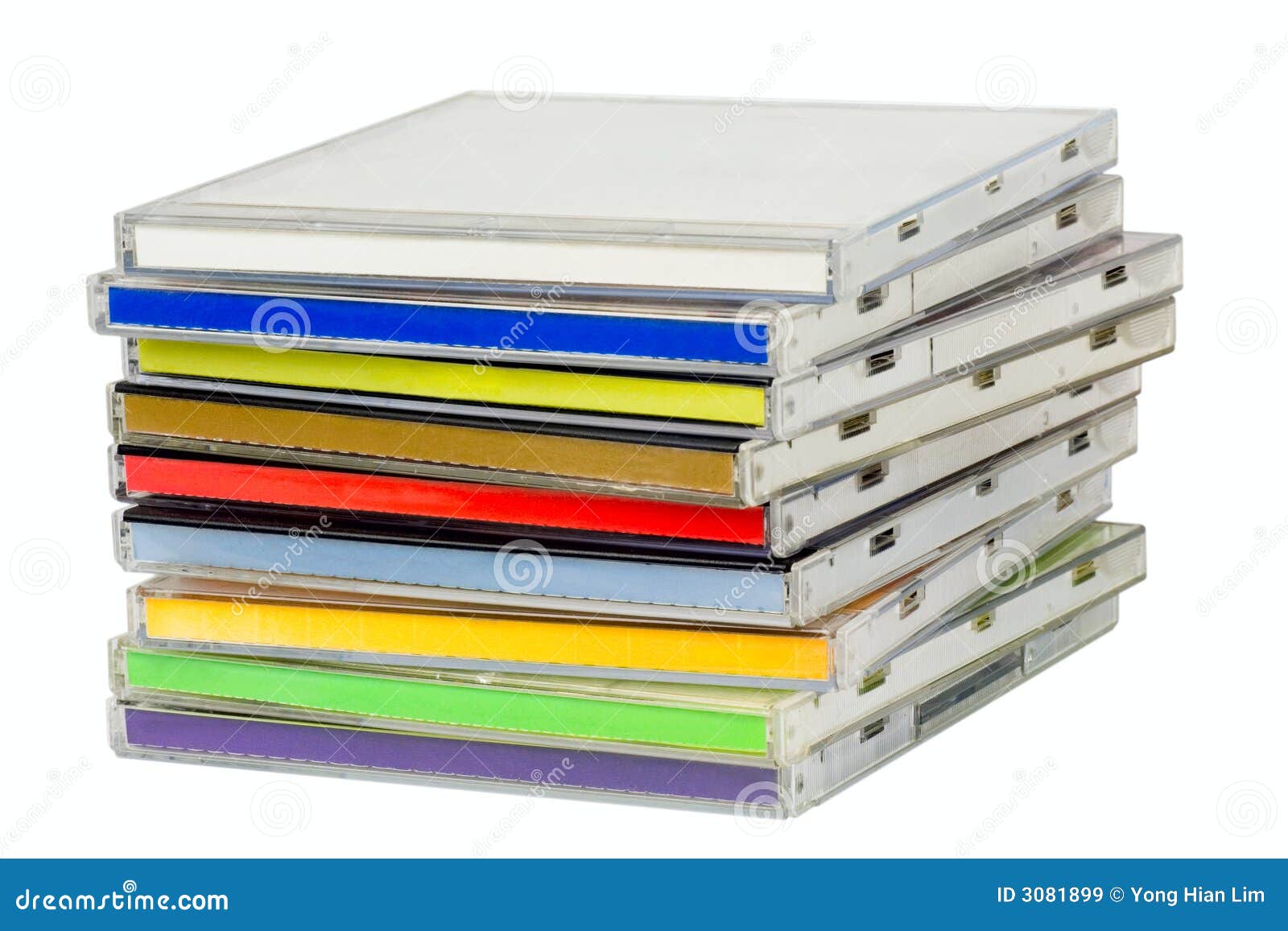 Stack of CD casings stock image. Image of electronic, white - 3081899