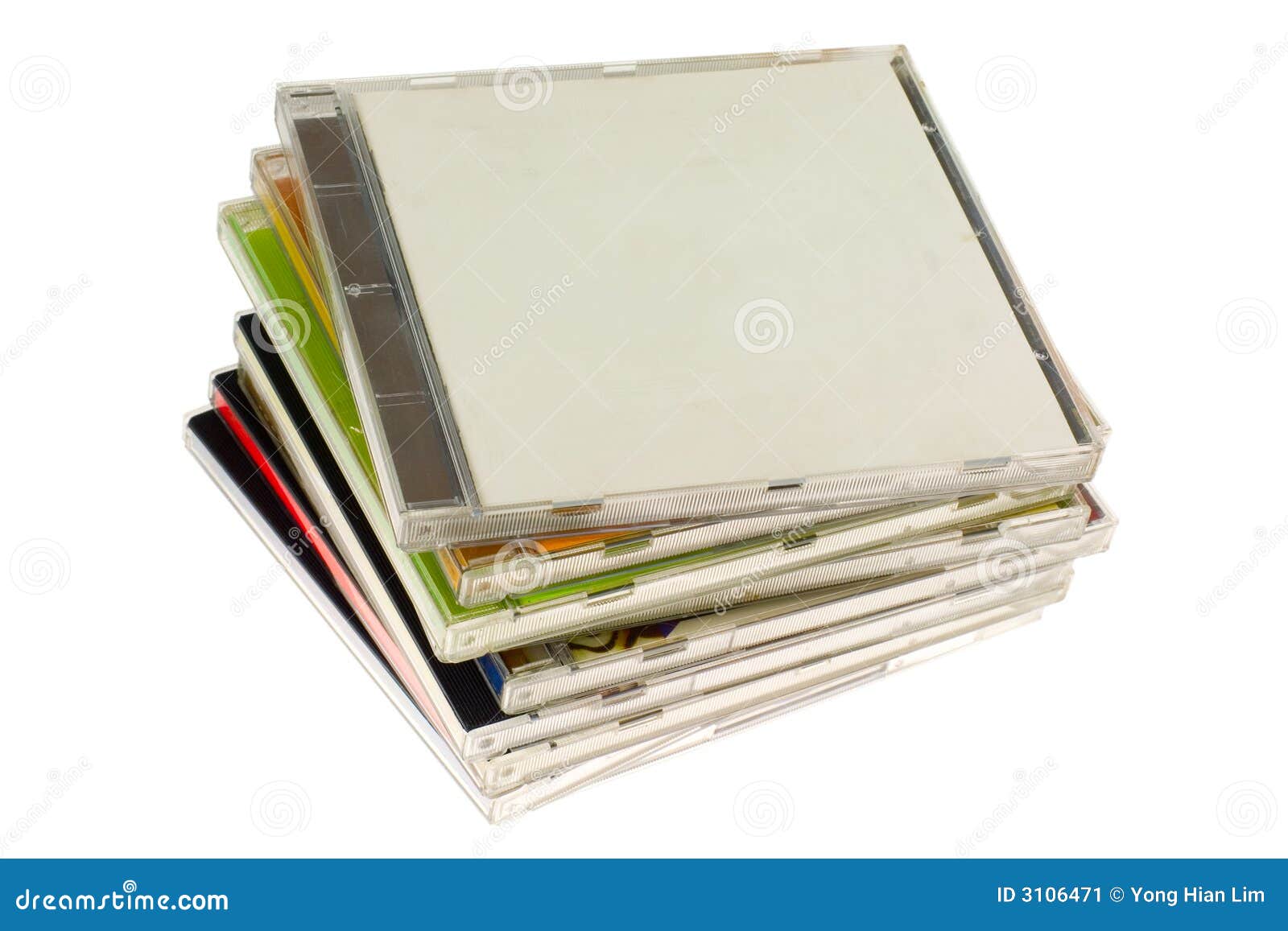 Stack of CD casings stock image. Image of isolated, disk - 3106471