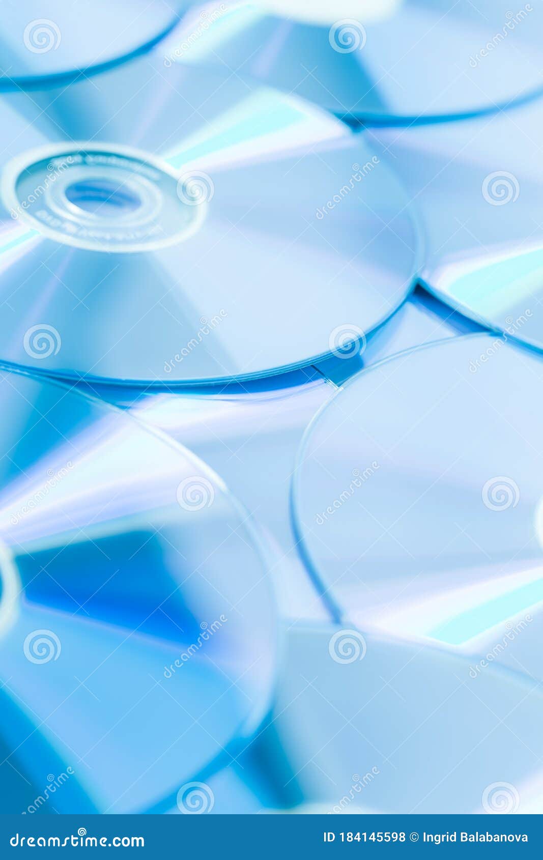 Stack of CD or DVD in Blue Tone As Background Stock Photo - Image of ...