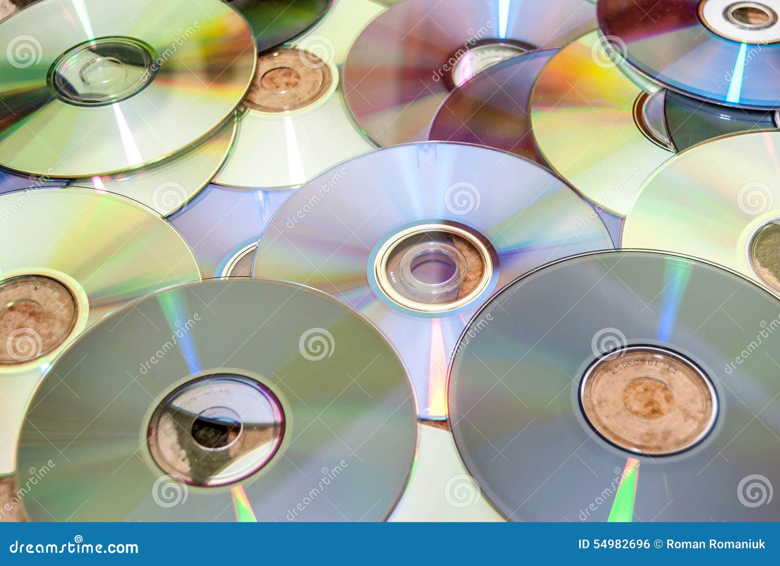 Stack of Cd and of Purple Dvd Collection Stock Photo - Image of ...
