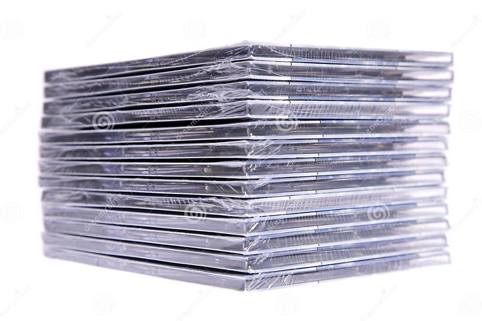 Stack of CD s stock photo. Image of package, disk, white - 12768752