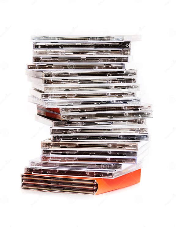 A stack of cd s stock image. Image of cased, boxes, disc - 9780287