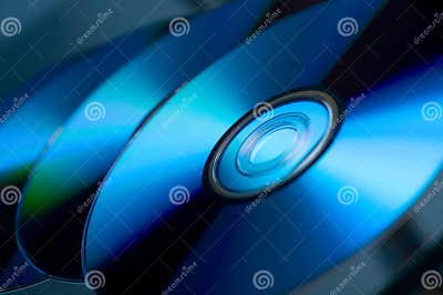 Stack of CDs DVDs BluRay stock image. Image of blue, tech - 13756759