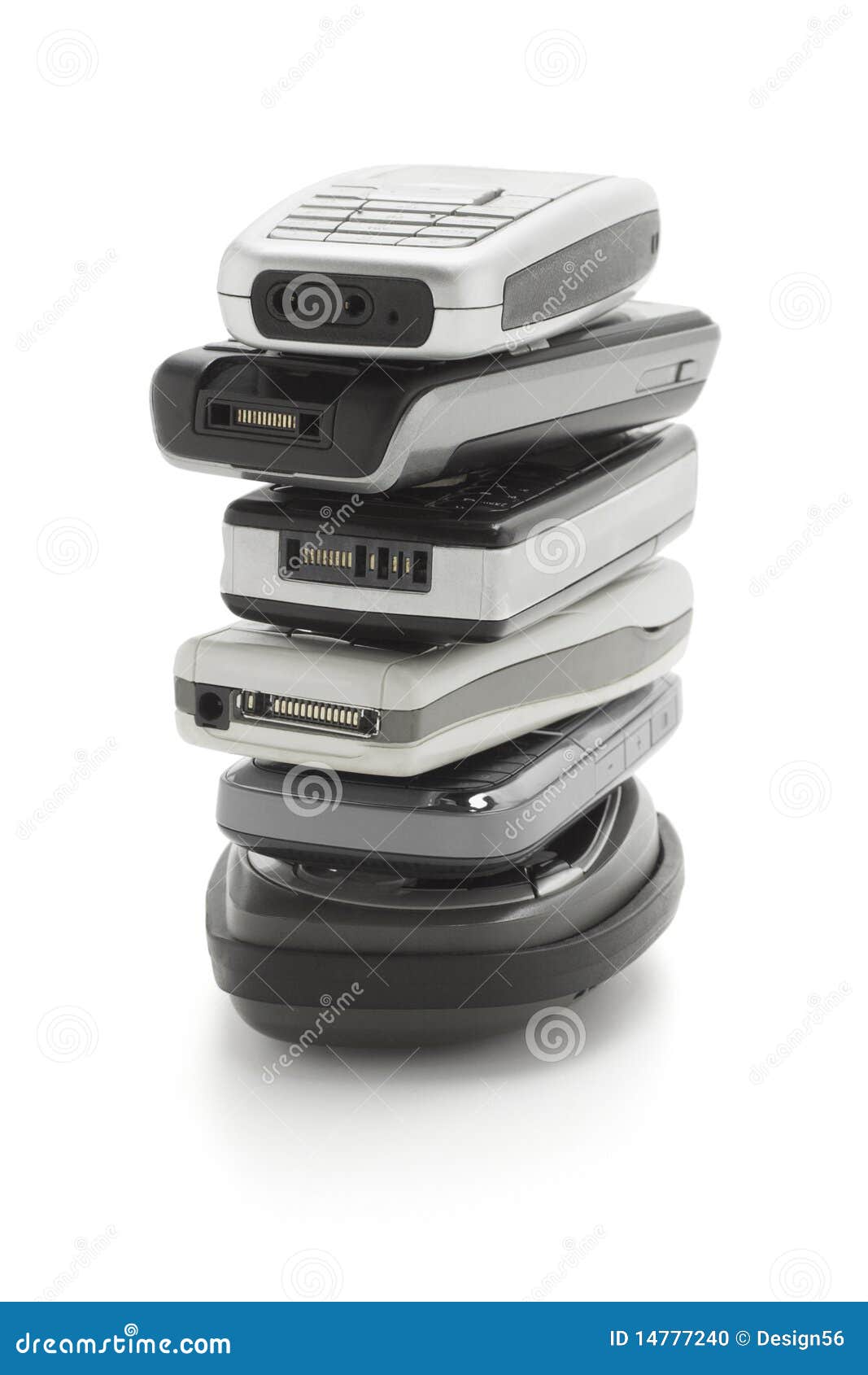 Stack of cellphones stock photo. Image of cell, gadget - 14777240