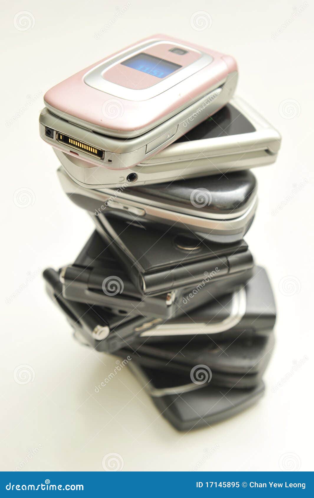 Stack of cellphones stock image. Image of isolated, smart - 17145895