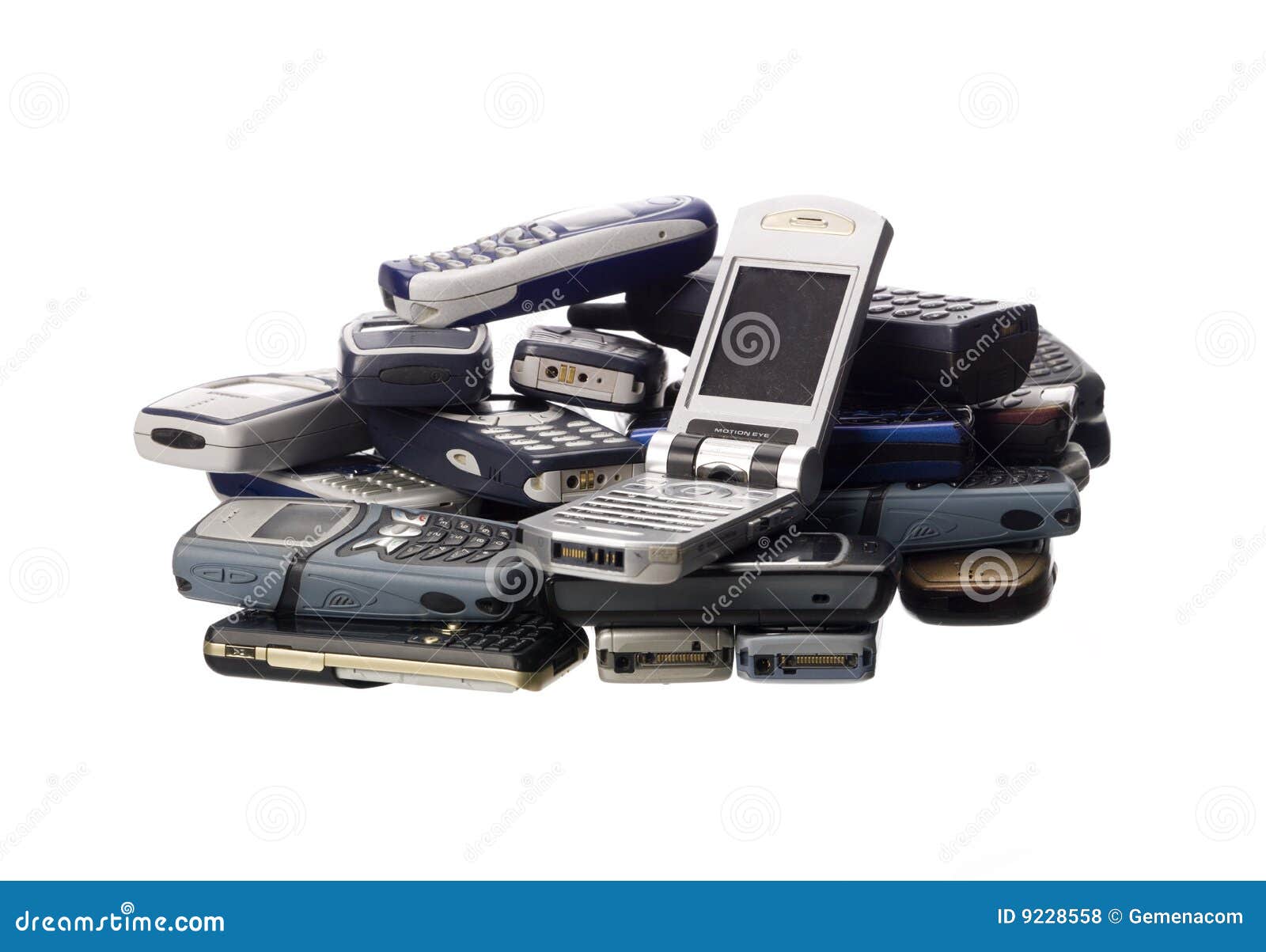 Stack of cellphones stock photo. Image of phone, cellphones - 9228558