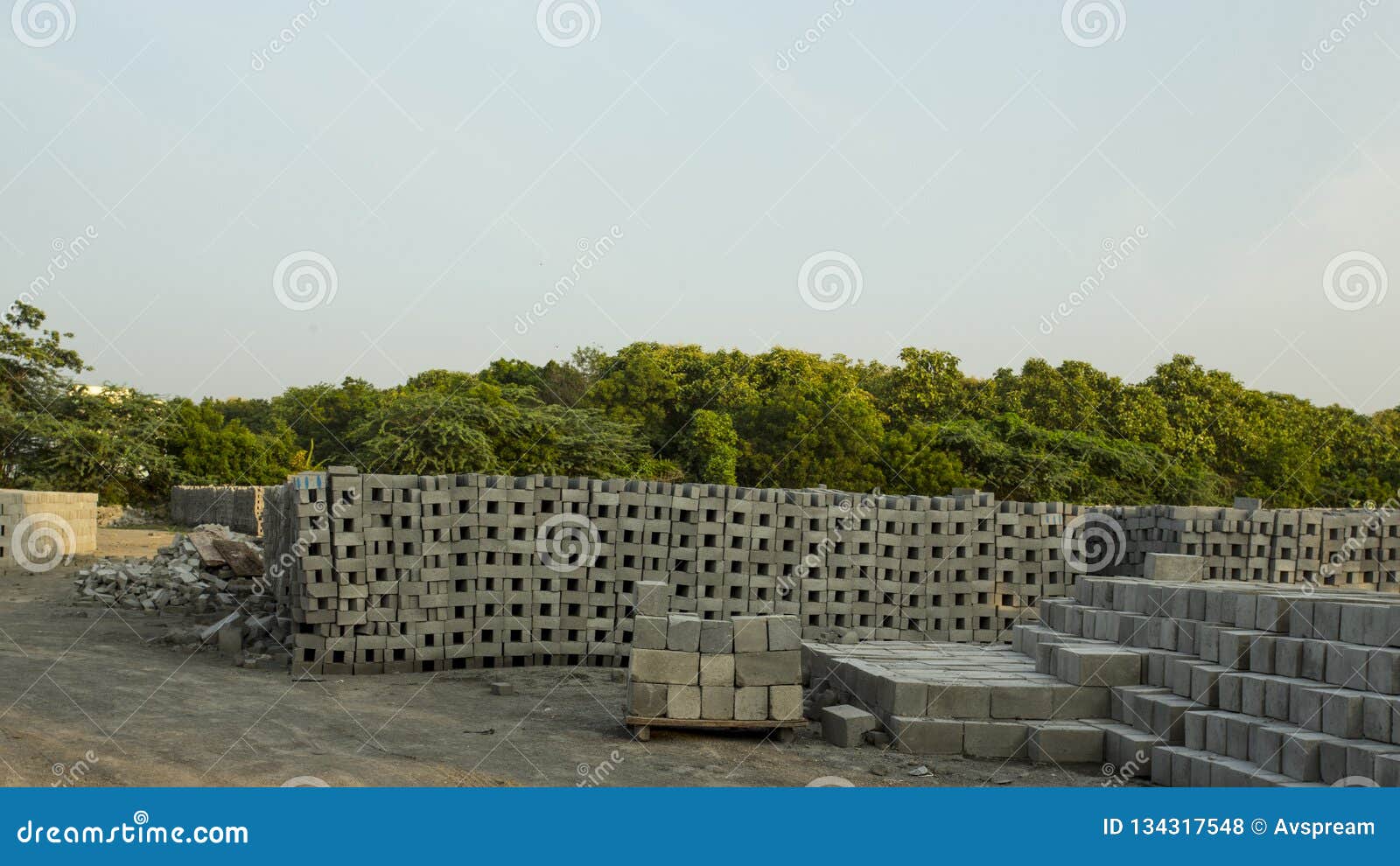 Stack of Cement Blocks or Concrete Bricks.Cement Masonry Units Stock in ...