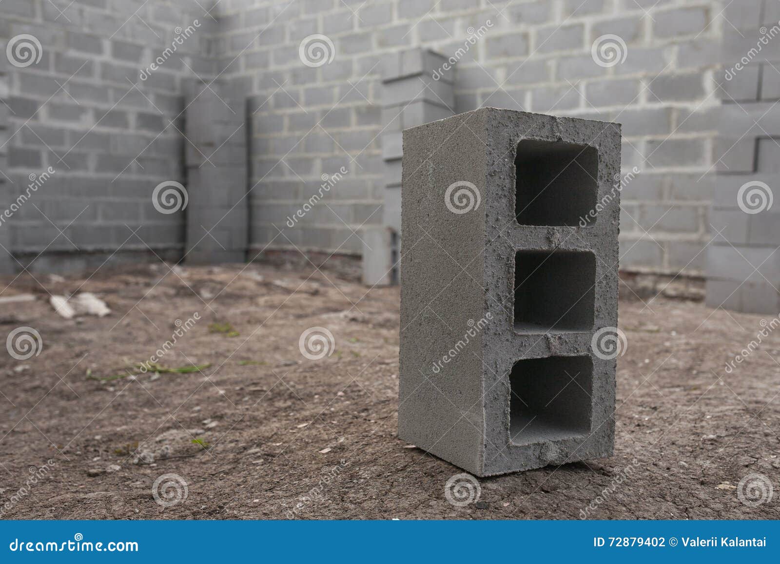 Stack of Cement Blocks at the Construction Site Stock Photo - Image of ...