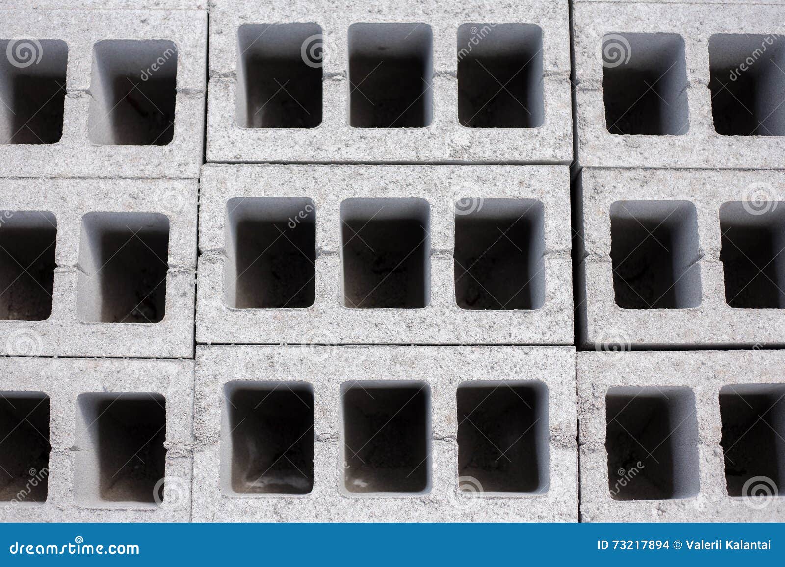 Stack of Cement Blocks at the Construction Site. Stock Photo - Image of ...