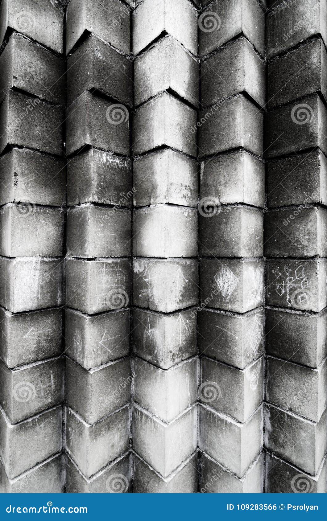 Stack Of Cement Blocks At The Construction Site. Cinder Blocks ...