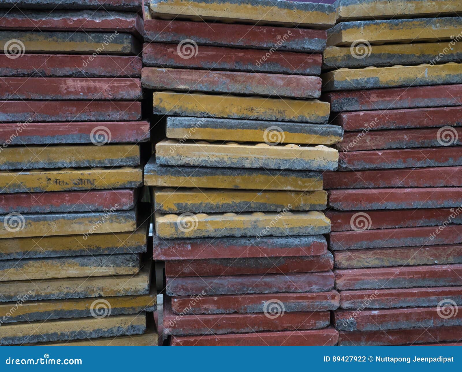 Stack of Cement Floor Tiles Stock Photo - Image of decorative ...